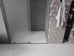 Mexen Velar, posuvné sprchové dveře do otvoru 150 cm, 8mm sklo námraza, grafit broušený, 871-150-000-31-66