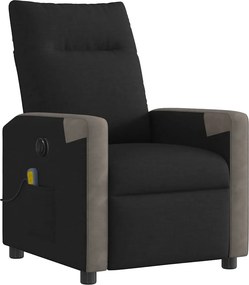 Elektrické masážní polohovací křeslo černé textil 3324087