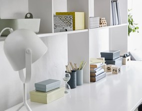 FALCO Vysoká postel s pracovní deskou a policemi Actim bílá