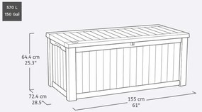 KETER ROCKWOOD box 570L - hnědý