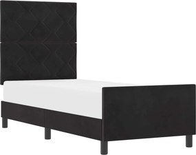 Postel s boxspringem s čelo Černá 80 x 200 cm samet 3344971