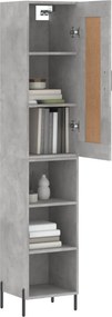 Skříň highboard betonově šedá 34,5x34x180 cm kompozitní dřevo 3200333