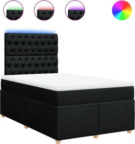 Box spring postel s matrací černá 120x190 cm textil 3293528