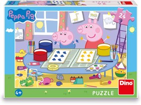 DINO Puzzle Peppa Pig Výtvarník 24 dílků 26x18cm skládačka dn351783