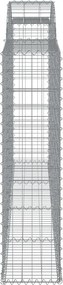 Klenuté gabionové koše 3 ks 300x30x120/140cm pozinkované železo 3146540