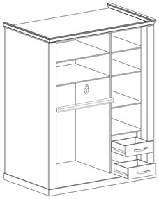 Ložnice Antica K | sestava B | 5 dílů | kraft zlatý