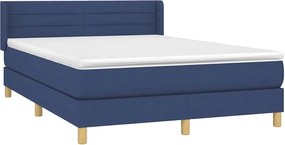 Box spring postel s matrací modrá 140x190 cm textil 3130351