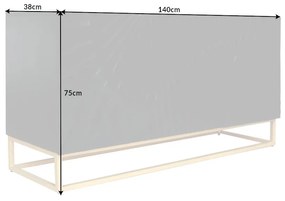 Massive home | Černá masivní komoda Scorpion 140 cm mango