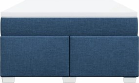 Box spring postel s matrací modrá 160x200 cm textil 3285150