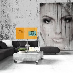 Žlutá neapolská skleněná pracovní a kancelářská tabule Smatab® - 120 × 180 cm