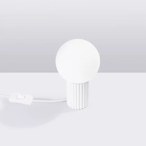 Sollux SL.1711 - Stolní lampa HALO 1xG9/8W/230V pr. 12 cm bílá