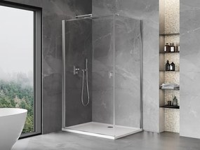 Mexen Mist-B, 1-křídlý ​​výklopný sprchový kout 70 x 85 cm, čiré sklo, chromový profil, 8A2T-070-085-01-00