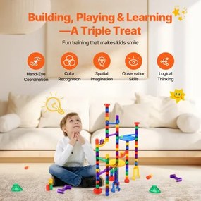 Marble Run Sada 110 KS Stavebnice STEM jako dárek vzdělávací bloky pro děti