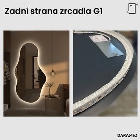 Atypické zrcadlo do koupelny s LED osvětlením G1