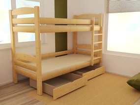 Dřevěná postel PP015 80x200cm - přírodní