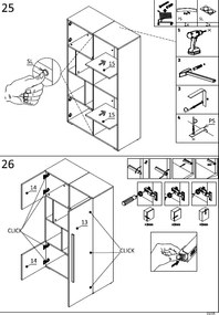 Jurek Komoda/regál LORIN R5 Kombinace barev: KAŠMÍR + MOŘSKÁ MODRÁ