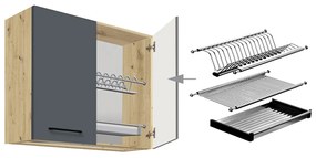 INFINITY s | horní skříňka 53G s odkapávačem | 80 cm | artisan/šedá mat