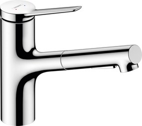 Hansgrohe Zesis M33 - Páková kuchyňská baterie 140, vytahovací sprška, 2jet, chrom 74800000