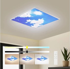 BRILAGI-LED Stm svítidlo SLIMFRAME SKY LED/58W/230V 60x60 cm stříbr/modrá+DO