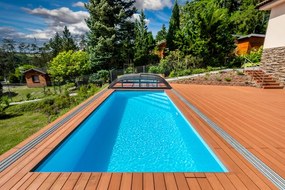 Skimmerový bazén QBIG BENEFIT 3,5 x 7 x 1,2m - Světle modrý
