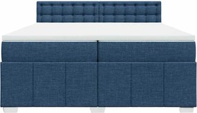 Box spring postel s matrací modrá 200x200 cm textil 3289495