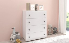Komoda ELZA bílá bílá Laminated Furniture Board 18 Mm