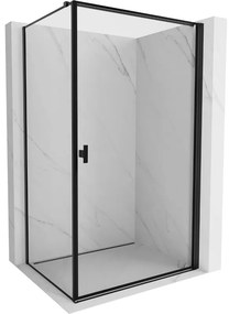 Mexen Mist-B sprchový kout pravý 70 x 100 cm, černý rám, černý - 8A2T-070-100-70-70-P