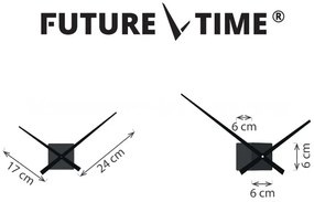 Designové nástěnné nalepovací hodiny Future Time FT3000GY Cubic light grey