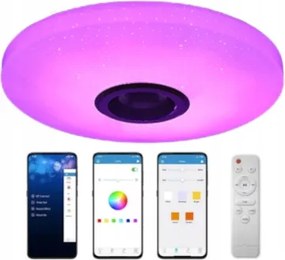 Lampa Stropní Svítidlo Rgb Led 48W Bluetooth Reproduktor+dálkový Ovladač+paměť Barvy+aplikace