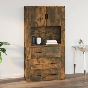 Nástěnná Skříňka Kouřový Dub 80X33X80 Cm Kompozitní Dřevo