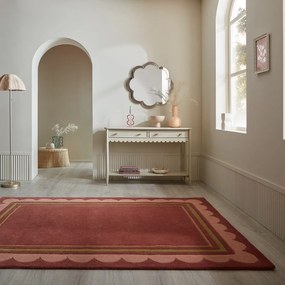 Vínový ručně tkaný vlněný koberec 160x230 cm Lois – Flair Rugs