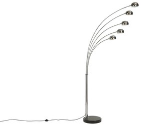 Designová stojací lampa stříbrná - Chuzee