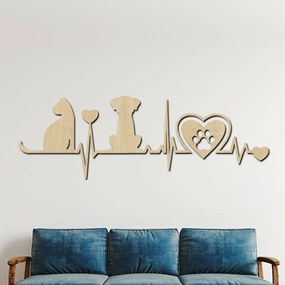 dřevo života Dřevěná dekorace Zvířecí láska Rozměry (cm): 95x31, Barevný vzor: Javor