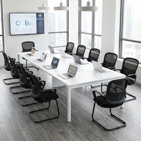 Costway Konferenční židle2Sada kancelářských židlí s prodyšným síťovaným zadním