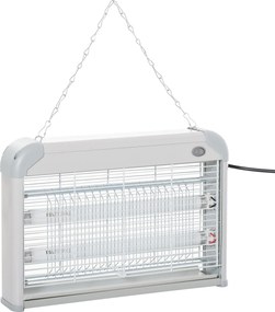Outsunny Elektrická Lampa proti Komárům - UV Zářič 20W s 2 Trubkami, Pokrytí 60m², 39x7.5x26.5 cm Bílá | Aosom