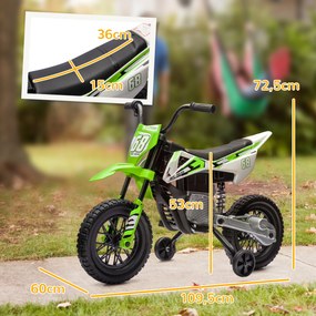 AIYAPLAY dětská elektrická motorka max. 30 kg, zelená