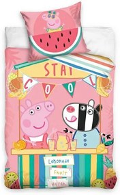 Carbotex Bavlněné povlečení 140x200 Peppa Pig modrá PP203062 povlak na polštář 70x90 C24