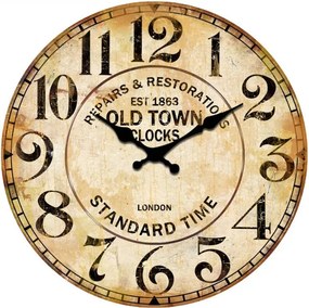 Postershop Nástěnné skleněné hodiny: Repair & Restorations (Old Town Clocks) - 34 cm