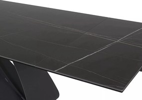 Jídelní rozkládací stůl Diuna 160/240 cm keramika černý mramor/černý