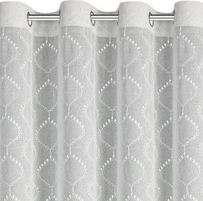 ZÁCLONA NA KROUŽCÍCH RAYA 140X250 CM VZOROVANÁ