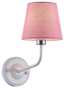 Candellux Nástěnná lampa YORK 1xE14/60W/230V růžová/bílá CA0747