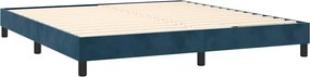 Box spring postel s matrací tmavě modrá 160x200 cm samet 3141375