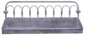 Béžová nástěnná kovová police – 55x18x21 cm