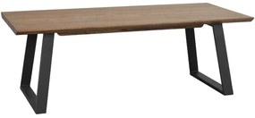 OnaDnes -20% Hnědý dubový konferenční stolek ROWICO MELVILLE 140 x 65 cm