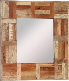 vidaXL Nástěnné zrcadlo masivní dřevo recyklované 50 x 50 cm [337248]