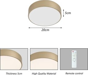 BRILAGI - LED Stmívatelné strop. svítidlo POOL LED/24W/230V pr. 20 cm zlatá + DO