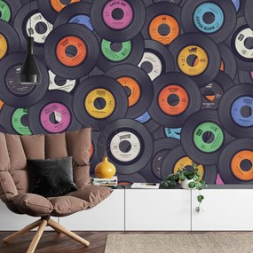 Fototapeta Barevné Gramofonové Desky Strukturální vinyl 400x280