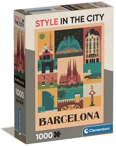Clementoni - Puzzle 1000 Style in the city Barcelona Compact box