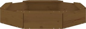 vidaXL Pískoviště se sedáky černé osmiúhelník masivní borové dřevo [825012] Barva: Černá borovice