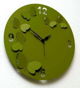 Designové hodiny D&D 206 Meridiana 38cm (více barevných verzí) Meridiana barvy kov starorůžový &quot;fuchsia&quot; lak